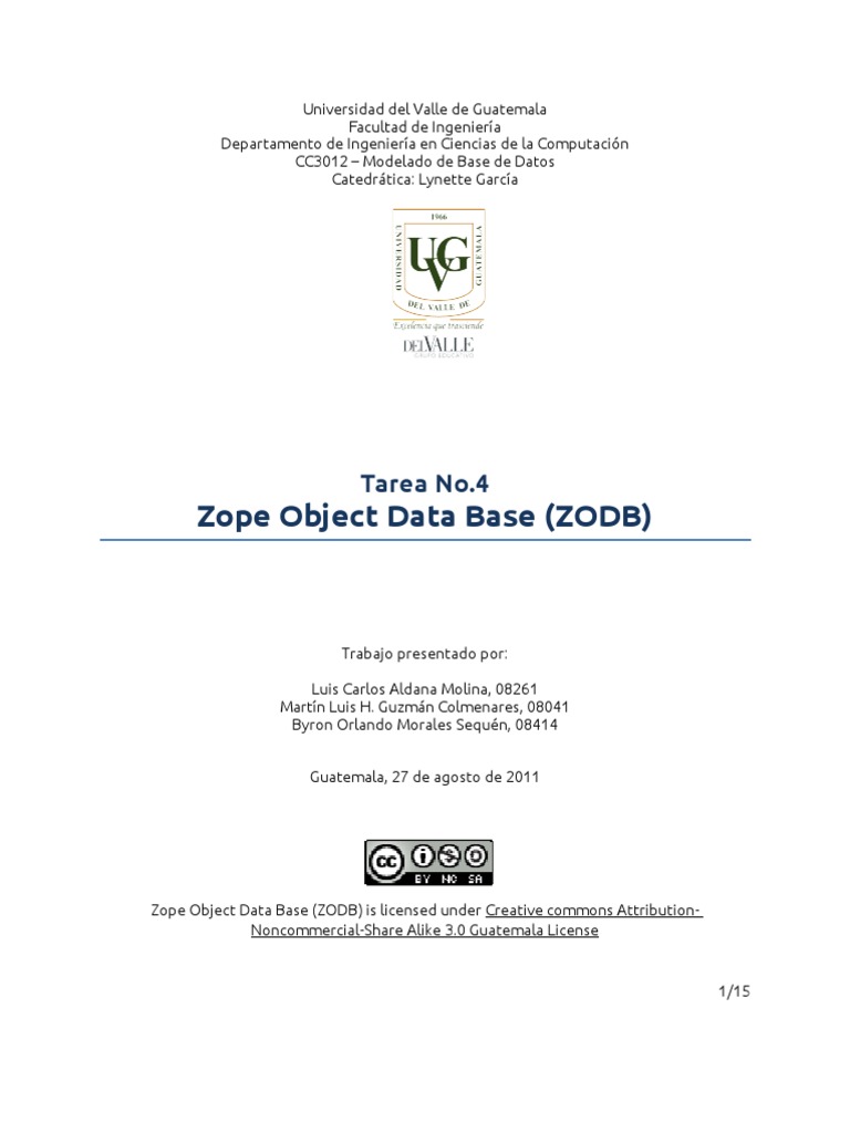 ZODB | PDF | Objeto (informática) | Python (lenguaje de programación)