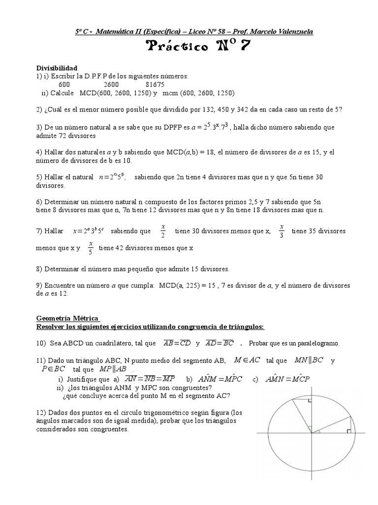 PR 07 Divisibilidad 3 | PDF