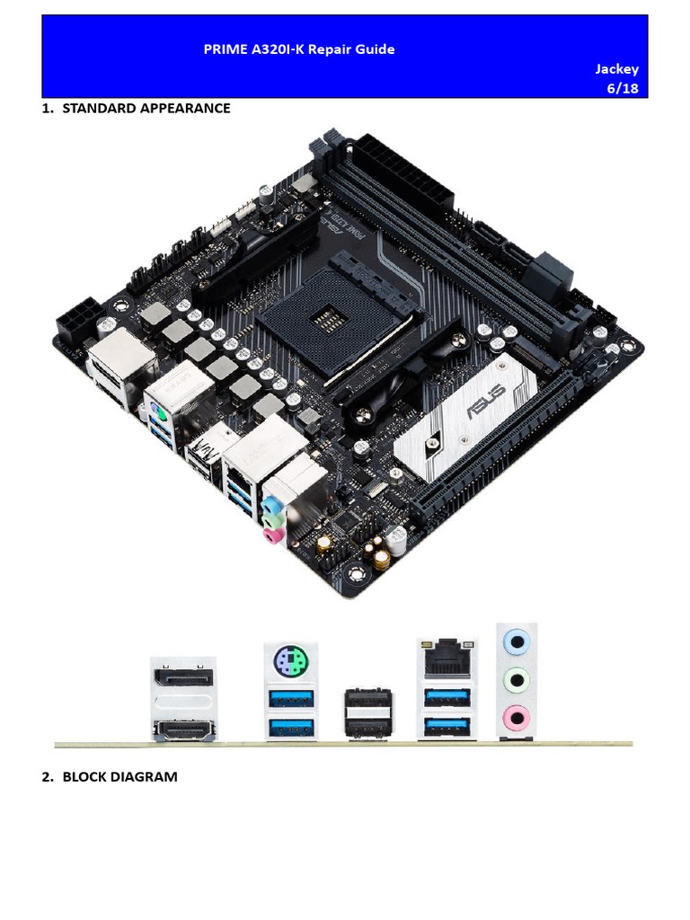 Asus PRIME A320I K Repair Guide PDF | PDF