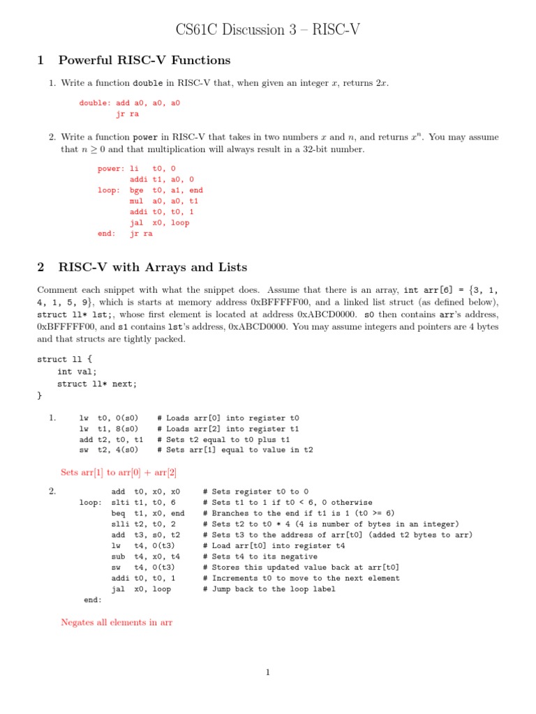 Risc V Exos | PDF | Pointer (Computer Programming) | Computer Data