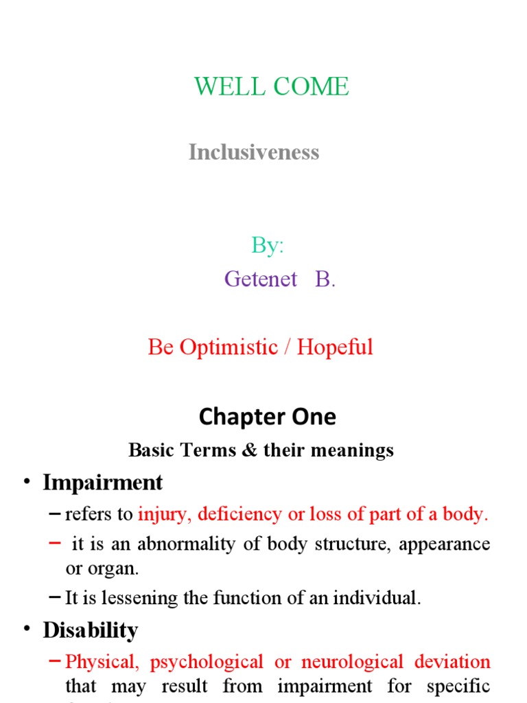 Understanding Disability Terms and Concepts | PDF | Disability ...