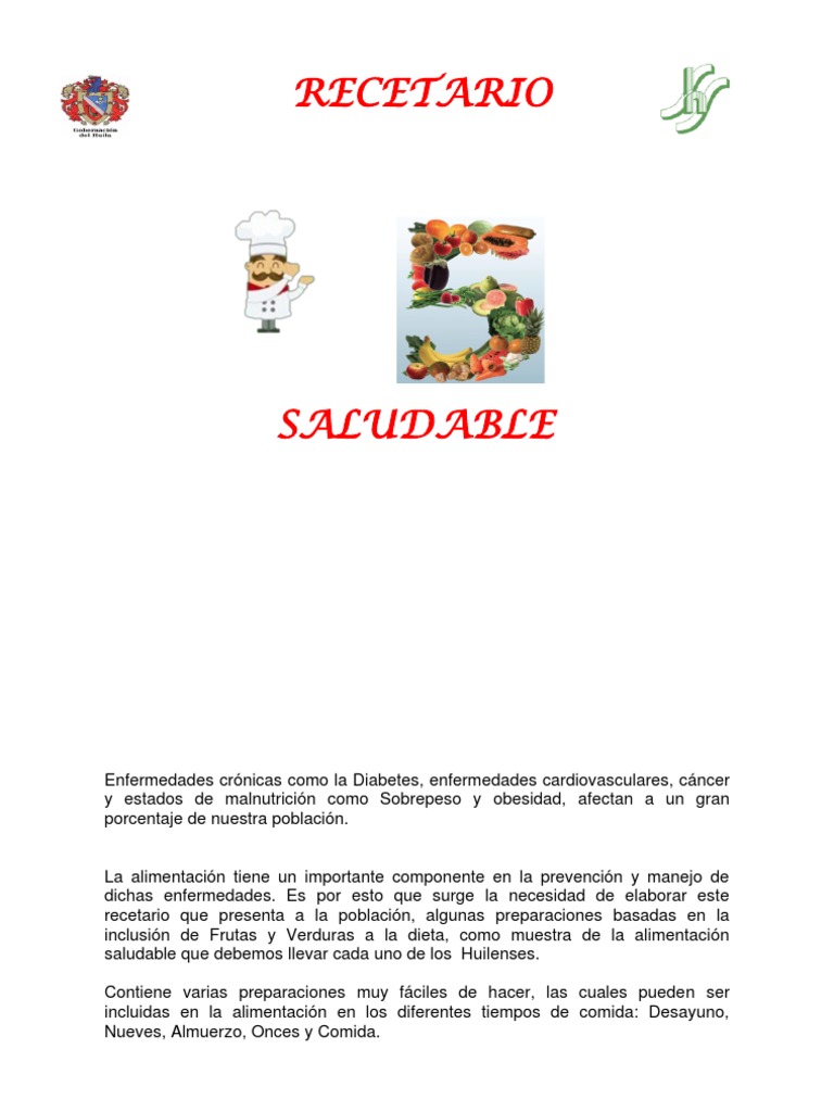 RECETARIO_SALUDABLE | PDF | Vegetales | Cocinando