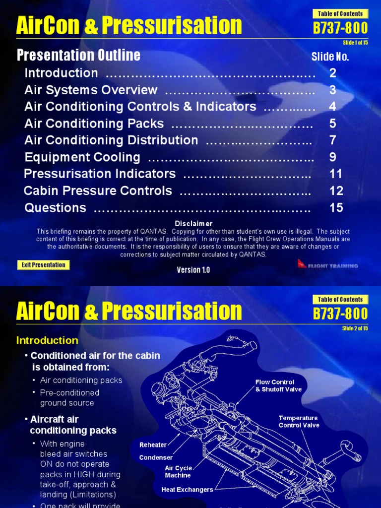 B738 Airconditioning & Pressurisation | PDF | Valve | Energy Technology