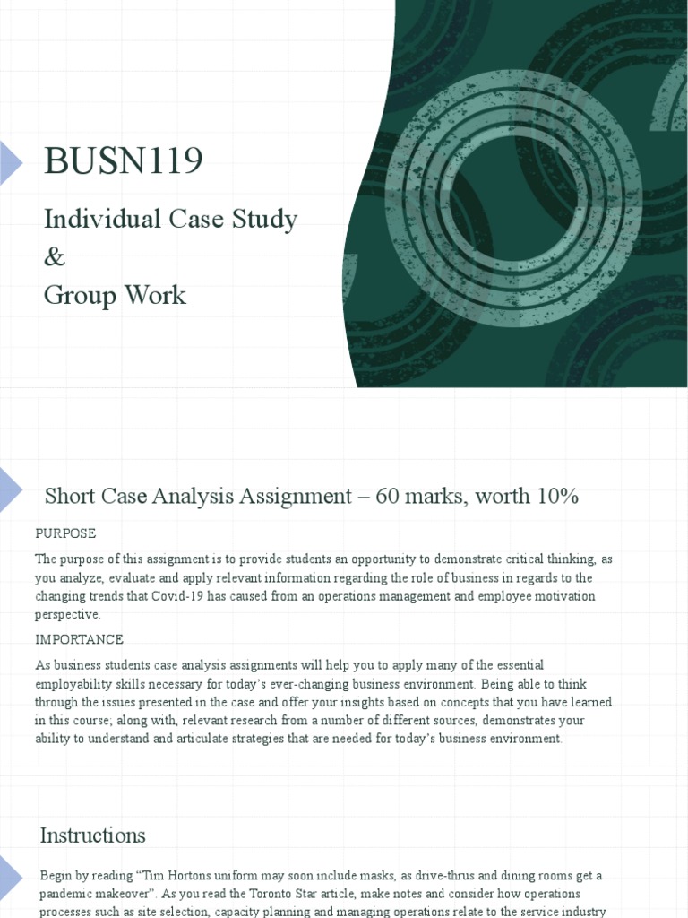 BUSN119: Individual Case Study & Group Work | PDF | Apa Style | Corporate Social Responsibility