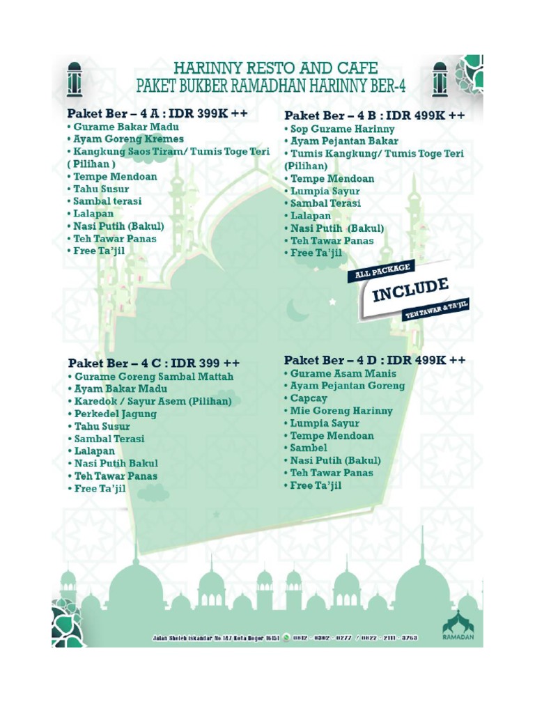 Paket Bukber Ramadhan 2023 | PDF
