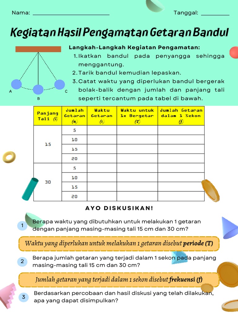 Periode dan Frekuensi Getaran Bandul | PDF