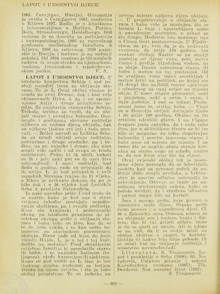 Lapot I Umorstvo Djece | PDF