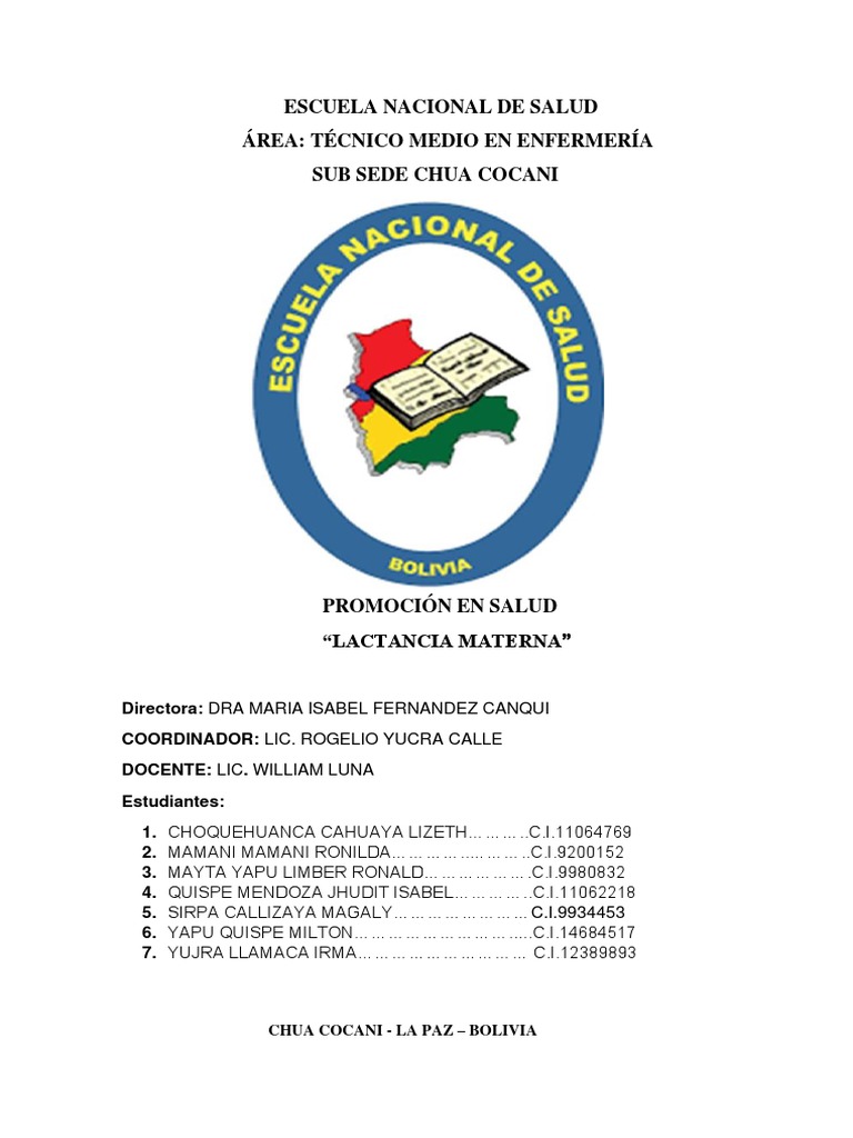 Escuela Nacional de Salud Área: Técnico Medio en Enfermería Sub Sede ...