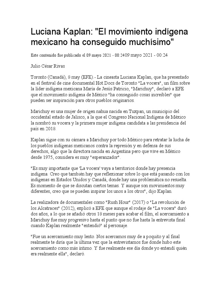 Luciana Kaplan | PDF | México