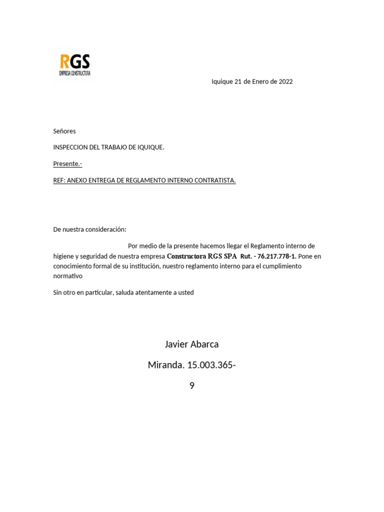 Javier Abarca Miranda. 15.003.365-9 | PDF