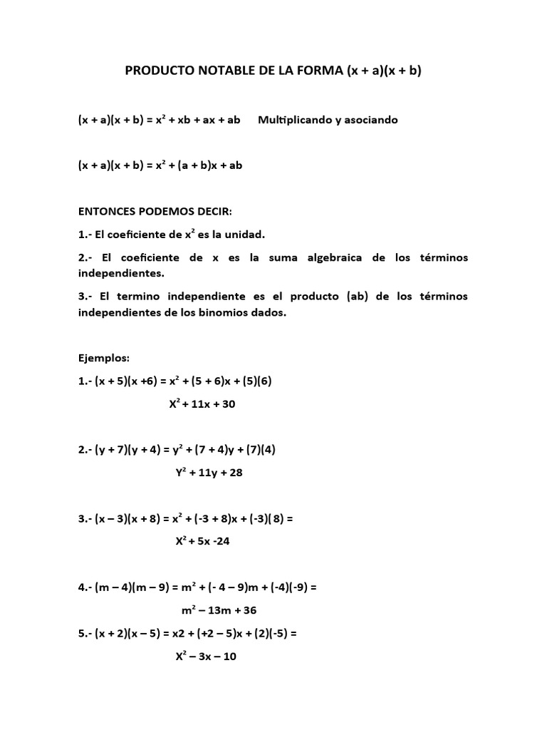 Producto Notable de La Forma | PDF