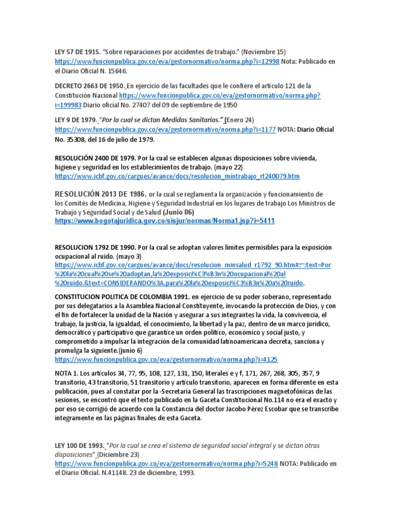 Ley 57 de 1915 | PDF | Organización Internacional del Trabajo | Gobierno