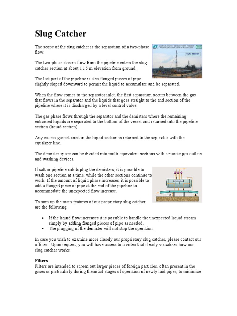 Slug Catcher Functionality Overview | PDF | Drop (Liquid) | Transparent ...