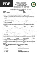 FILIPINO Test Paper | PDF