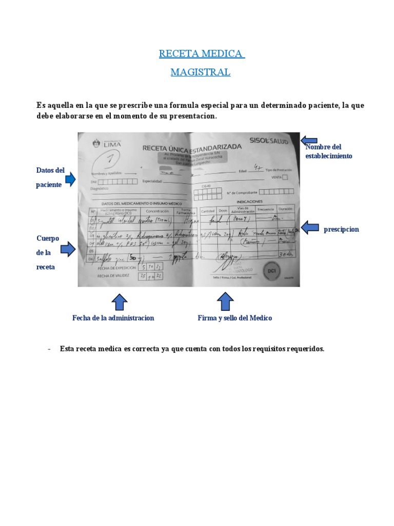 Receta Medica Magistral | PDF