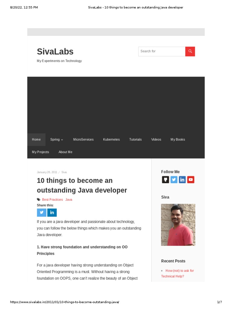 Tips for Outstanding Java Developers | PDF | Software Framework ...