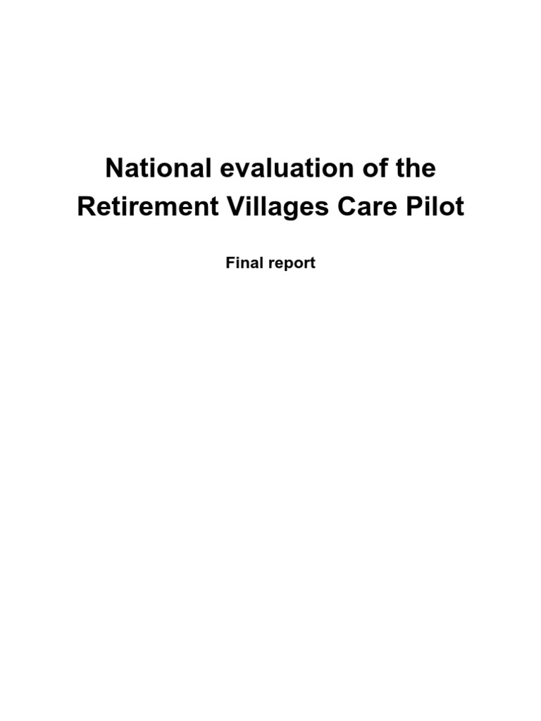 Retirement Village Full Study | Download Free PDF | Emergency ...