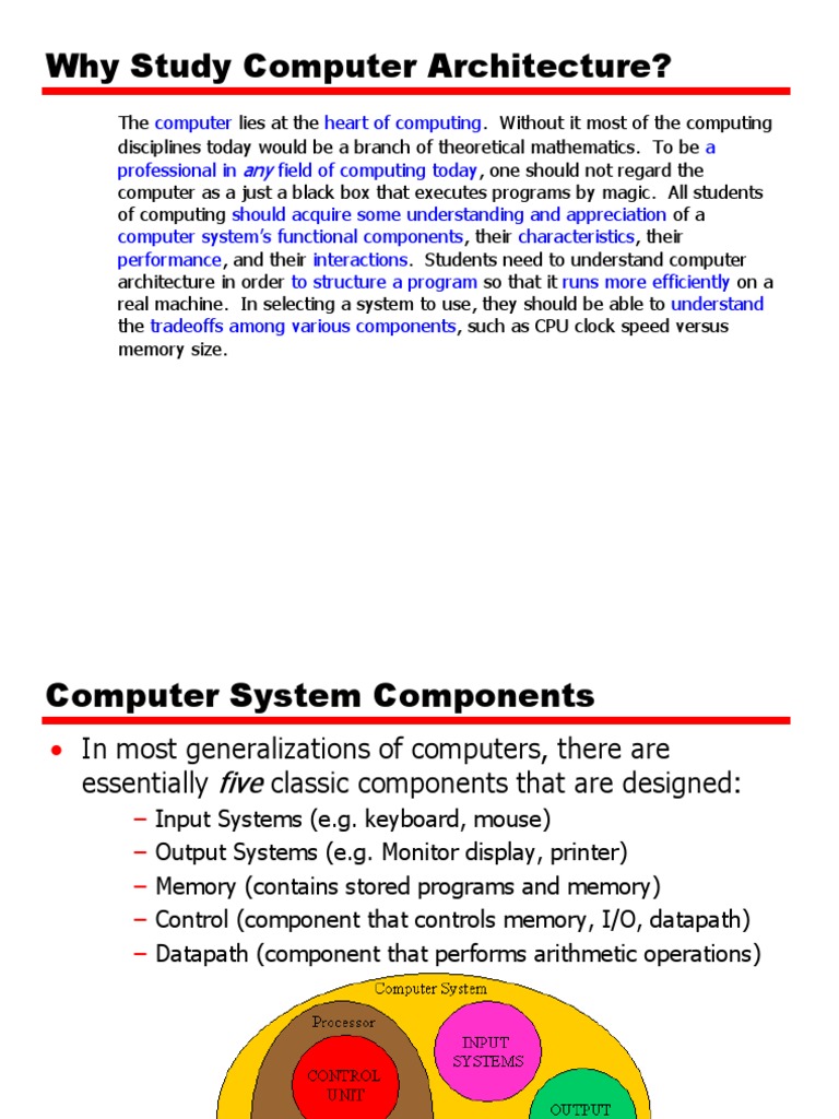 Comp Arch Overview | PDF | Assembly Language | Instruction Set
