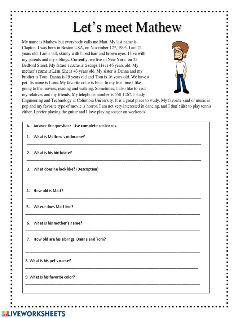 LETS MEET MATHEW | PDF