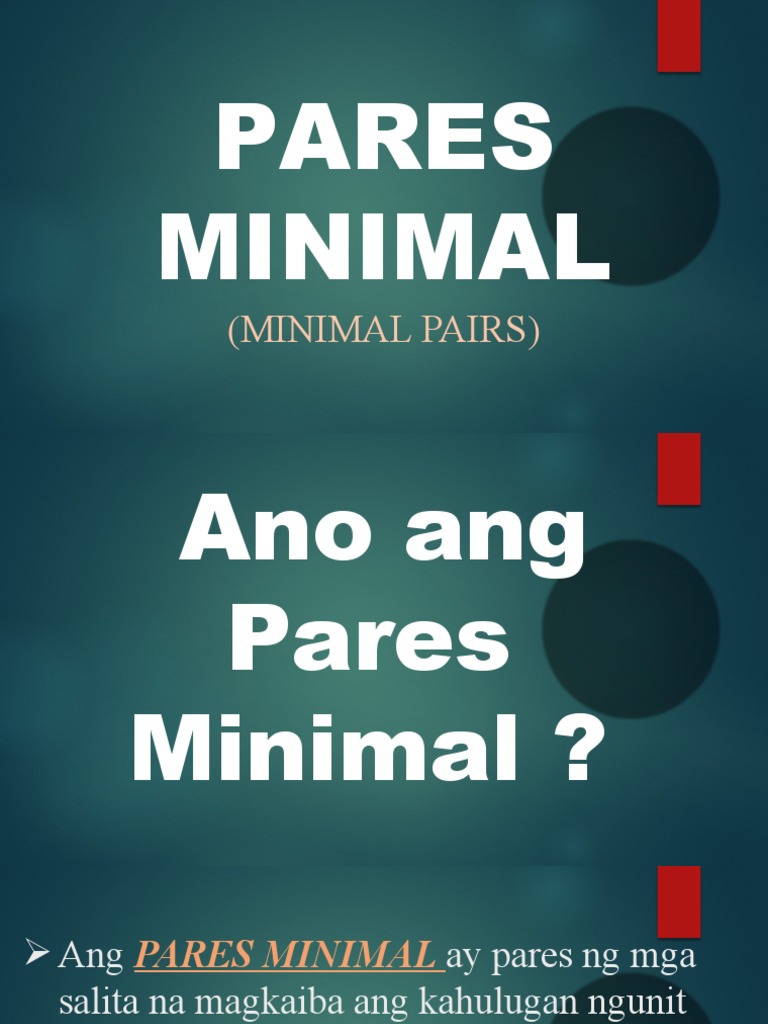 Pares Minimal | PDF