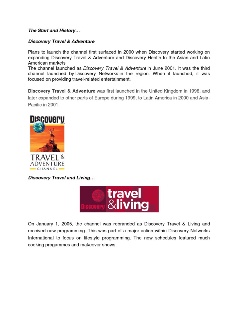 The Start and History Discovery Travel & Adventure | Download Free PDF ...