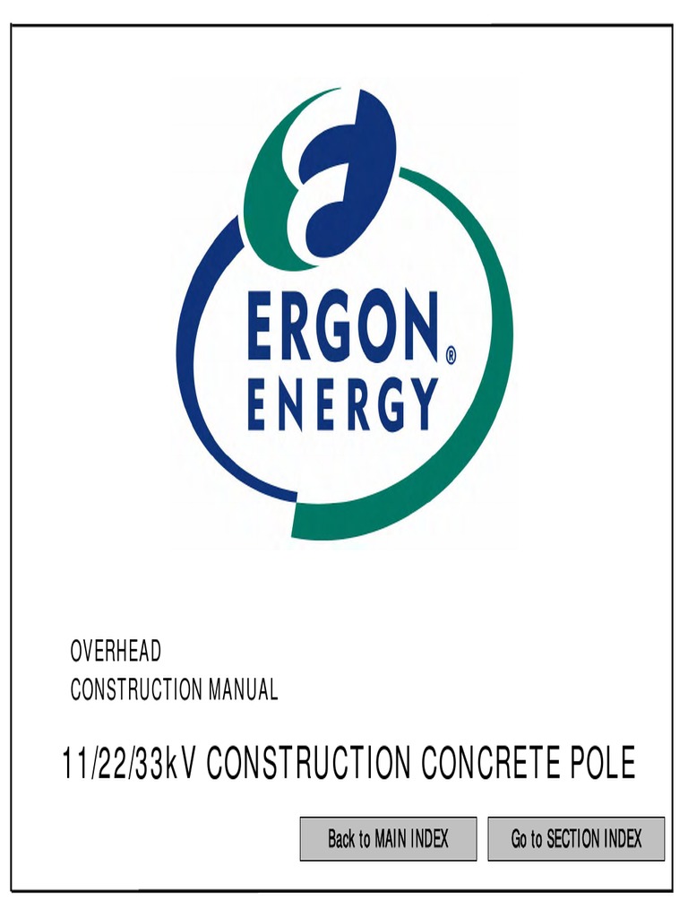 OHCM V27.2 11 22 33kV CONSTRUCTION CONCRETE POLE | PDF | Insulator ...
