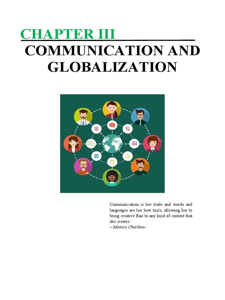 CHAPTER III - Communication and Globalization | PDF | Globalization | Communication
