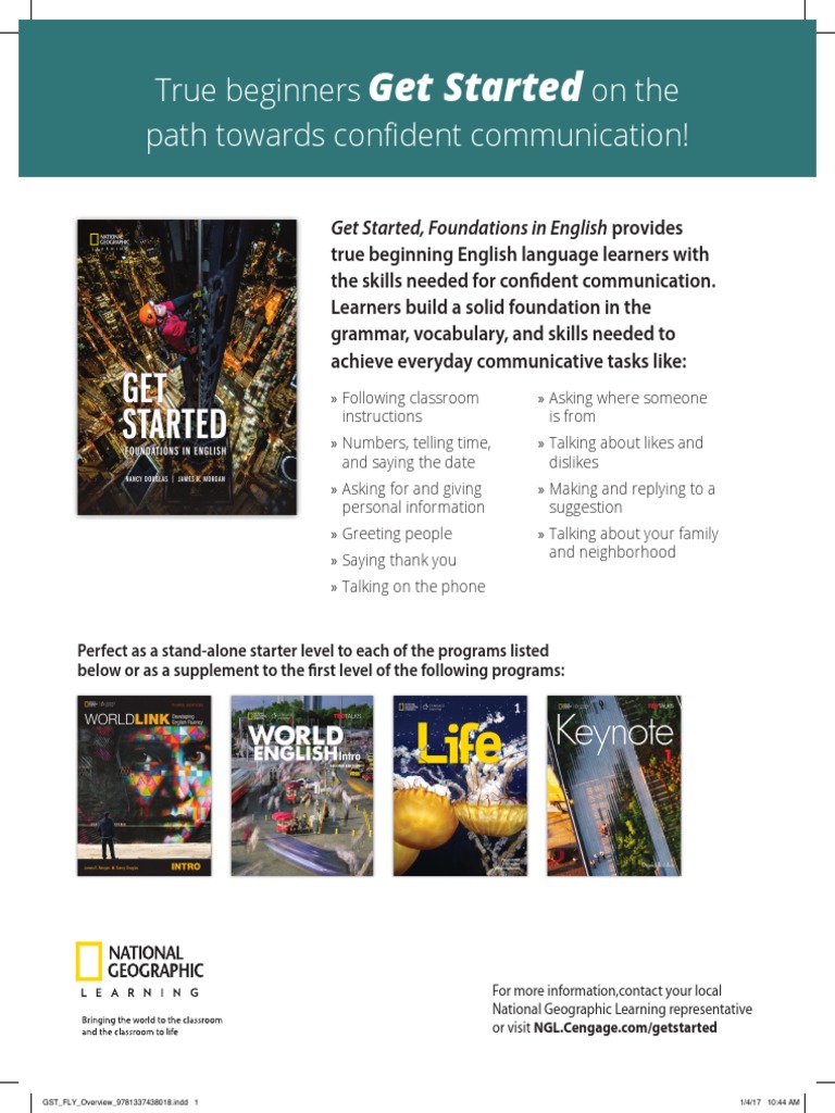 Get Started Brochure | PDF | English Language | Languages