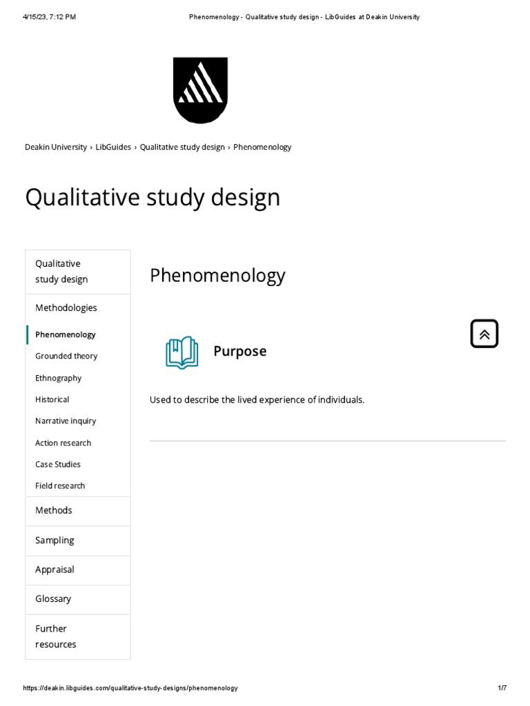 Understanding Phenomenological Design | PDF | Qualitative Research ...
