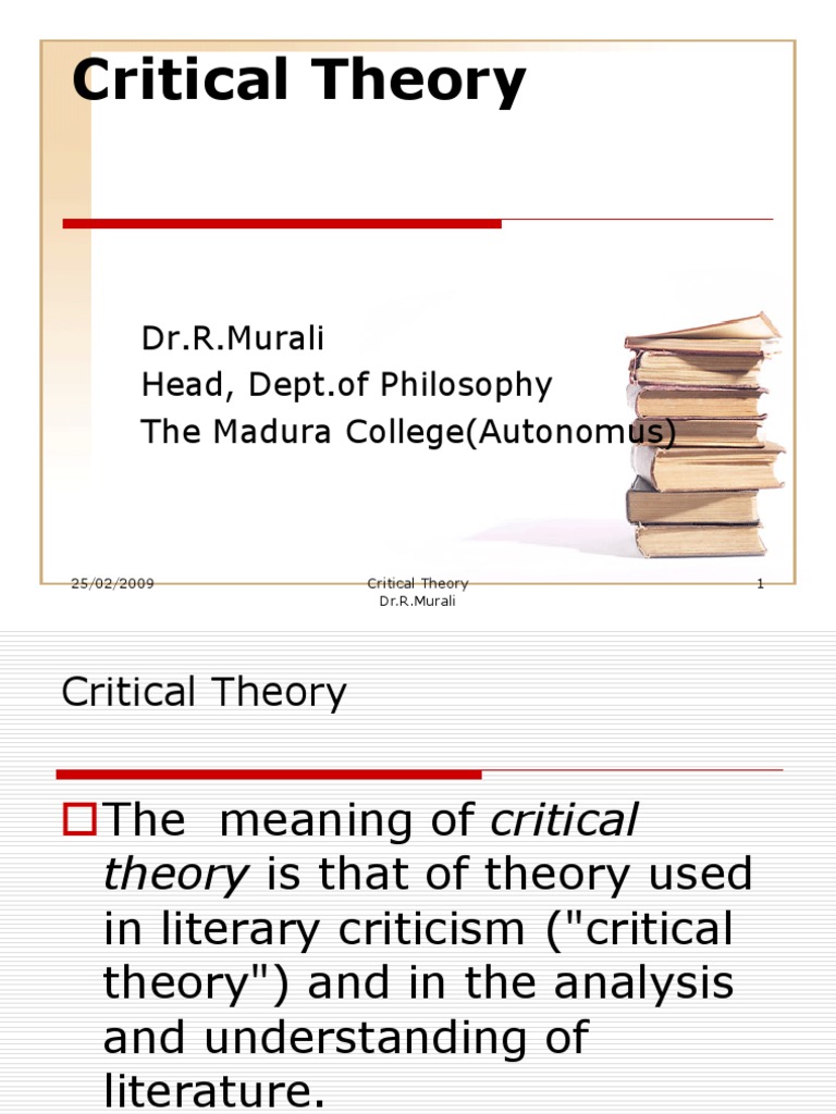 Critical Theory | PDF | Frankfurt School | Critical Theory