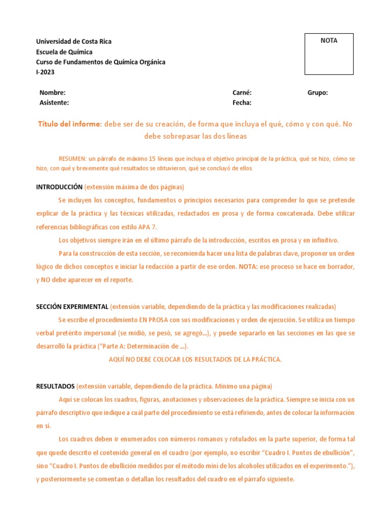 Guía de Formato para Reportes Tipo Artículo | PDF | Métodos y ...