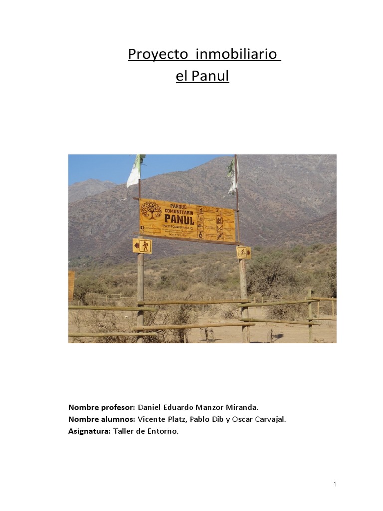 Proyecto inmobiliario el panul | PDF | Análisis FODA | Los bosques