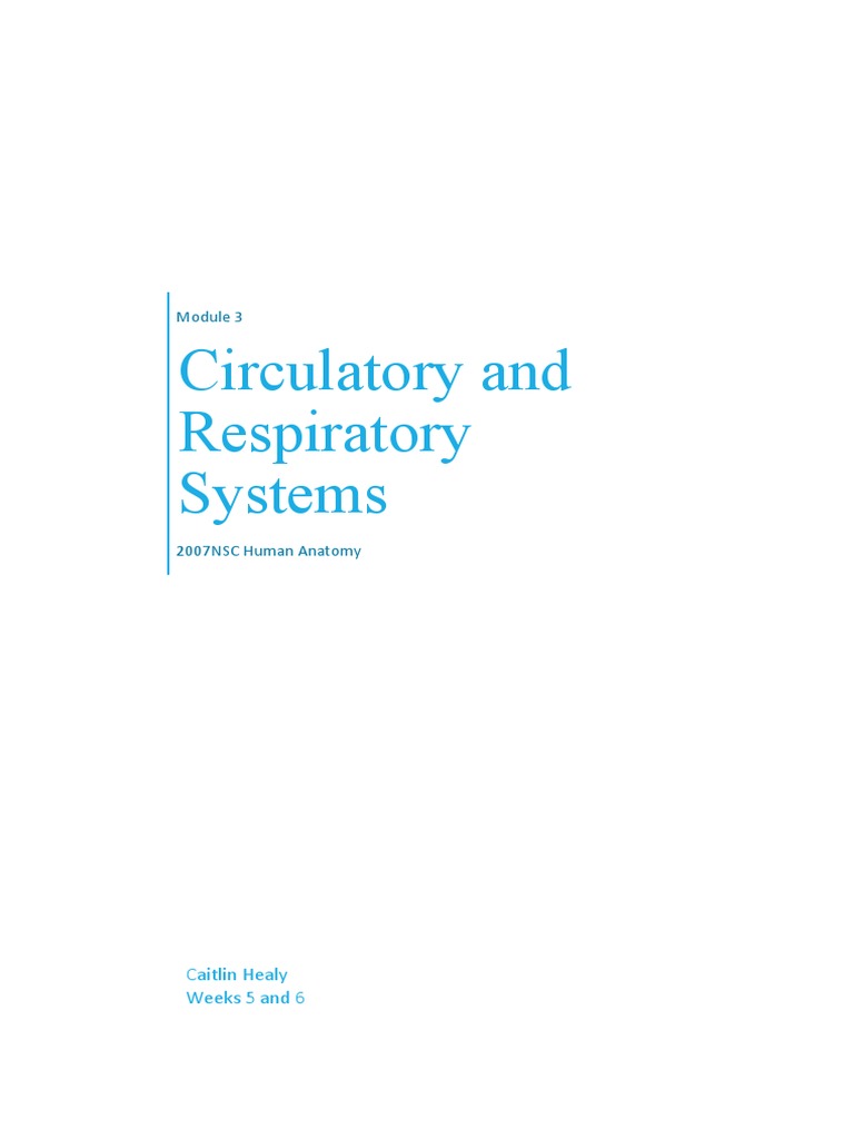 Circulatory and Respiratory Systems - Module 3 | PDF | Respiratory ...