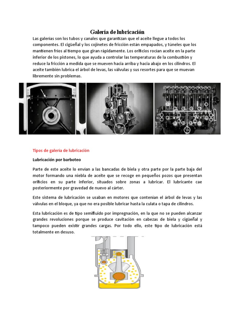 Galería de Lubricación | PDF | Ingeniería mecánica | Partes de vehículo