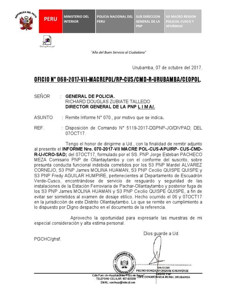 Oficio #068 | PDF | Seguridad Pública | Gobierno