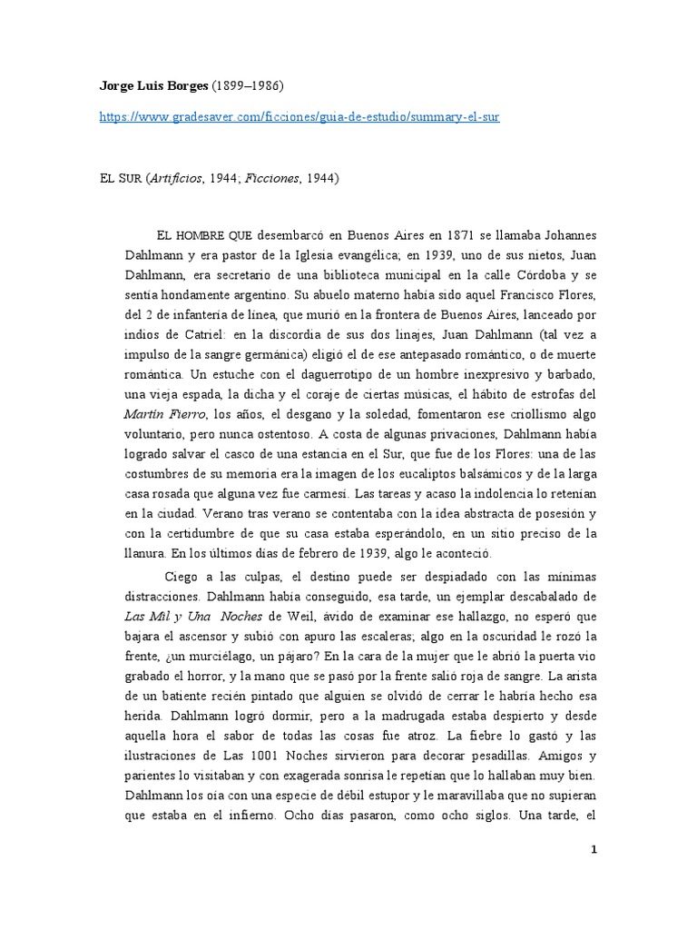 El Sur | PDF | Daga