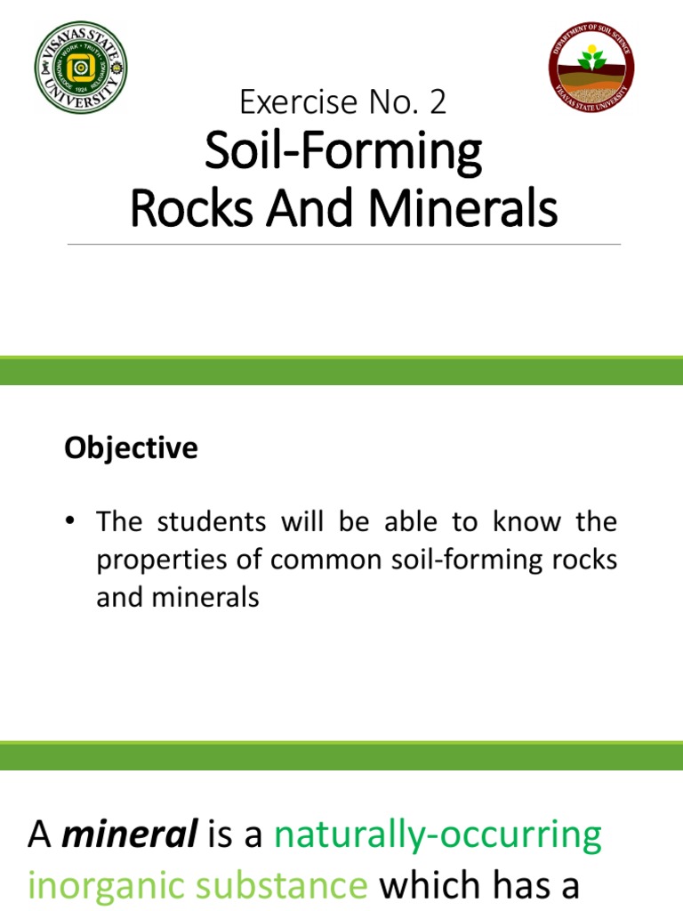 Exercise 2. Soil-Forming Rocks and Minerals | PDF | Minerals | Rock ...