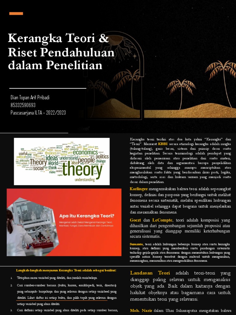 Kerangka Teori Dan Riset Pendahuluan | PDF