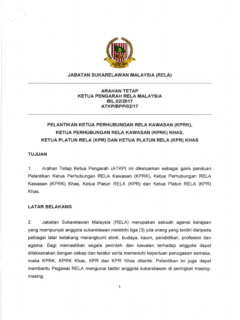 Atkp - Pelantikan KPRK, KPRK (Khas), KPR, KPR (Khas) | PDF