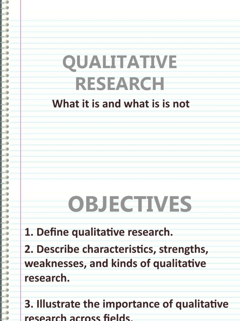 Qualitative Research: What It Is and What Is Is Not | Download Free PDF ...