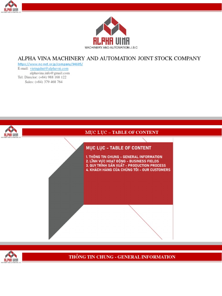 Alpha Vina Profile | PDF