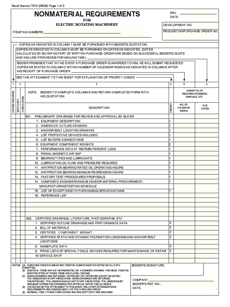 Sa 7912 | PDF | Electric Motor | Specification (Technical Standard)