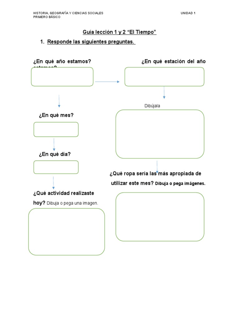 Actividades sobre el Tiempo para Niños | PDF