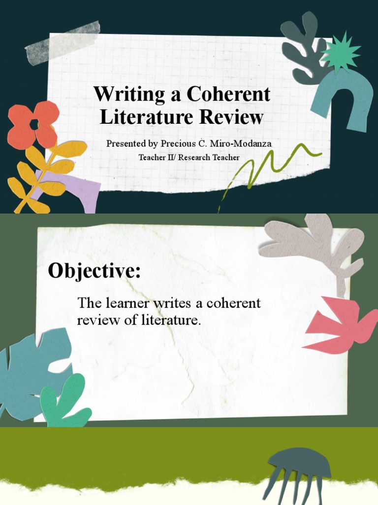 Writing a Coherent Literature Review | PDF | Methodology | Cognitive ...