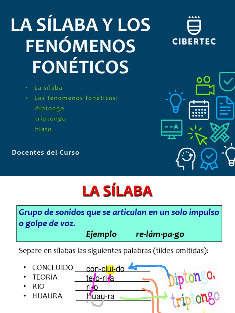 Sesión 0-La Sílaba y Fenómenos fonéticos-2017I-HHCCII PDF | PDF ...