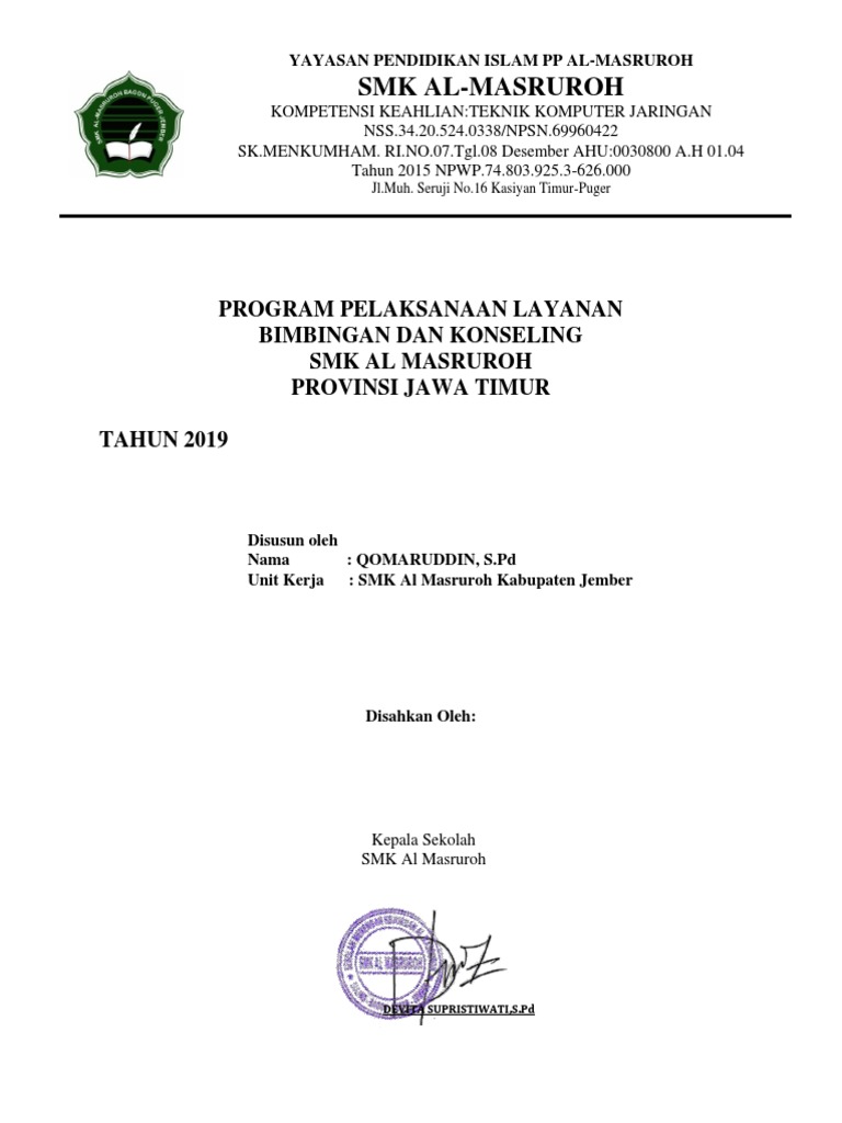 Proposal Program BK | PDF | Karier & Perkembangan