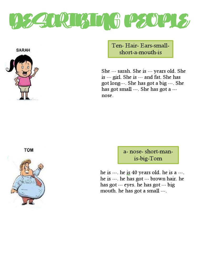 Describing People | PDF | Hair | Human Appearance