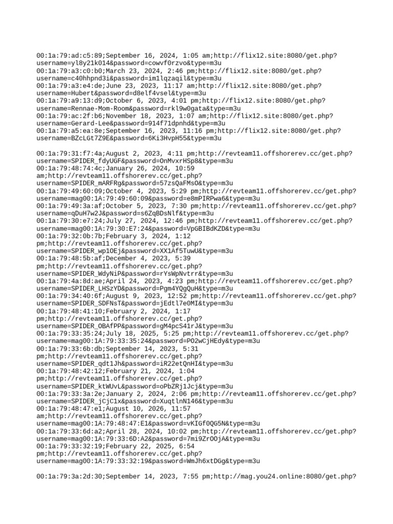 Streaming Credentials & Links | PDF | User (Computing) | Chess