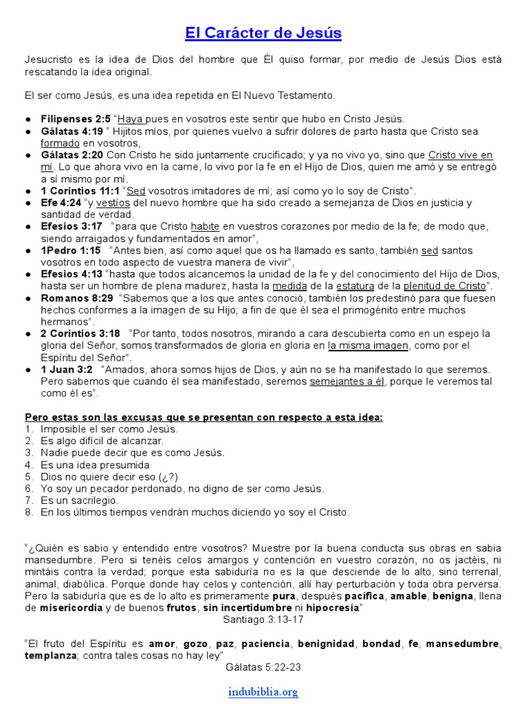 El Caracter de Jesus | PDF | Cristo (título) | Jesús