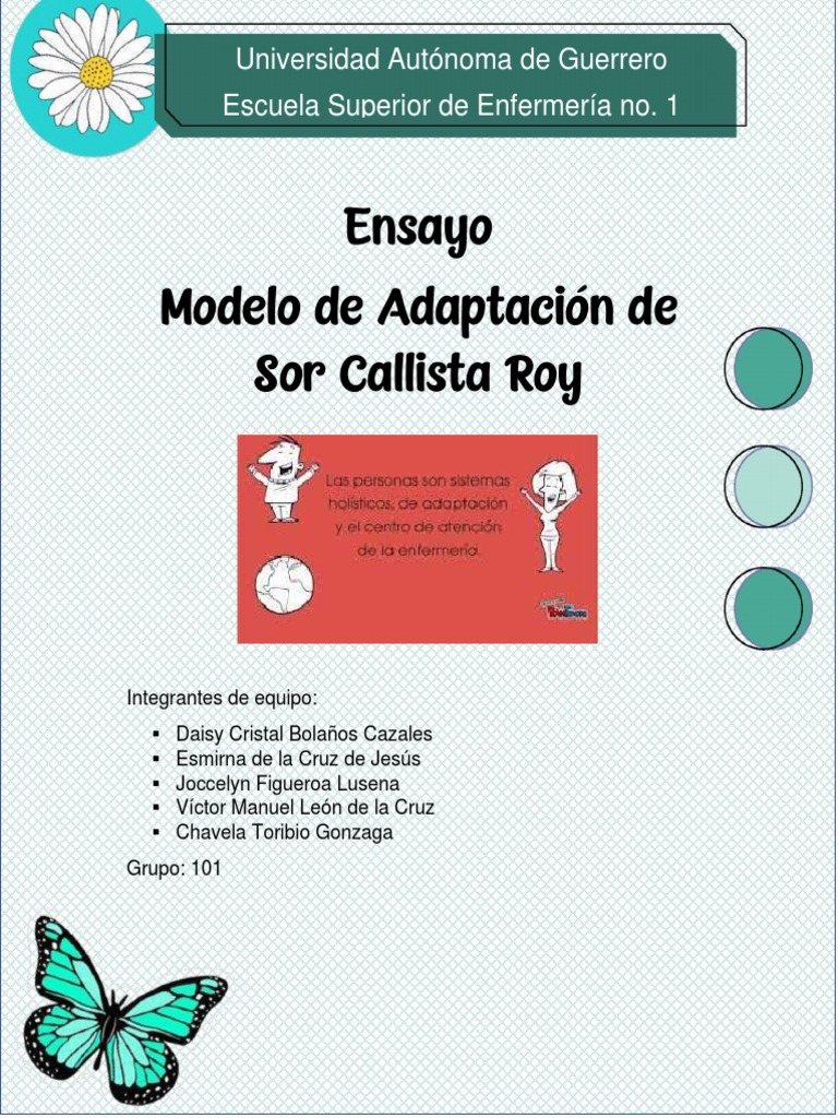 Ensayo Sor Callista Roy | PDF | Enfermería | Adaptación